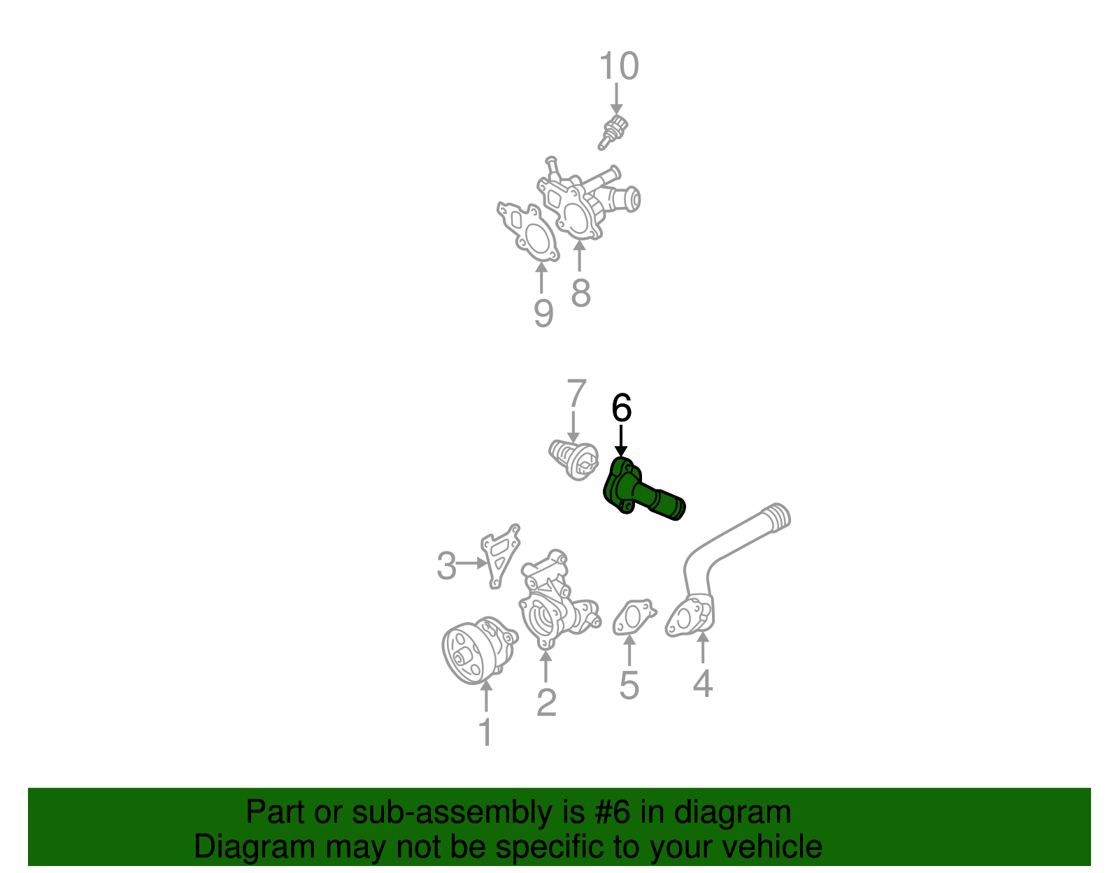 2005-2019 Nissan Frontier Water Inlet 13049-EA01A | Nissan RVA