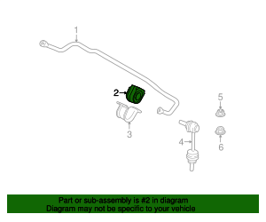 33556772082 - 2007-2014 BMW Stabilizer Bar Bushing (33-55-6-772-082 ...