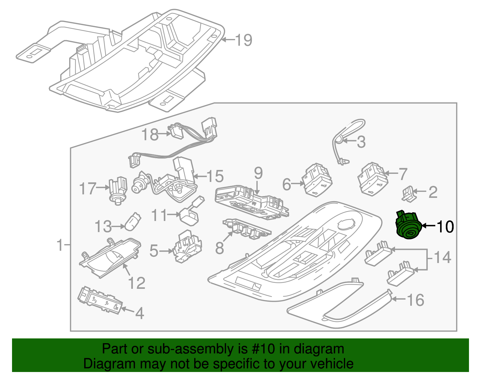 2010-2017 GM Liftgate Release Switch 22869802 GM | GMPartsDirect.com