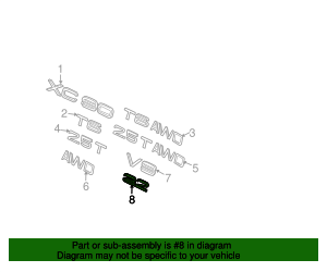 30747464 - Hatch Emblem 2014-2022 Volvo XC90 | AutoNationParts.com
