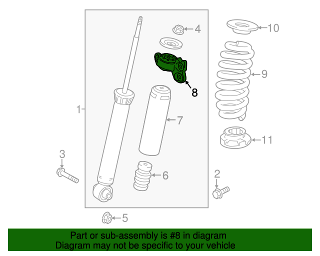 2016-2024 GM Rear Shock Absorber Mount 23393573 | GMPartsDirect.com