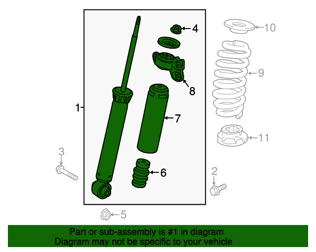 42788582 - Rear Shock Absorber with Upper Mount - OEM Parts Quick
