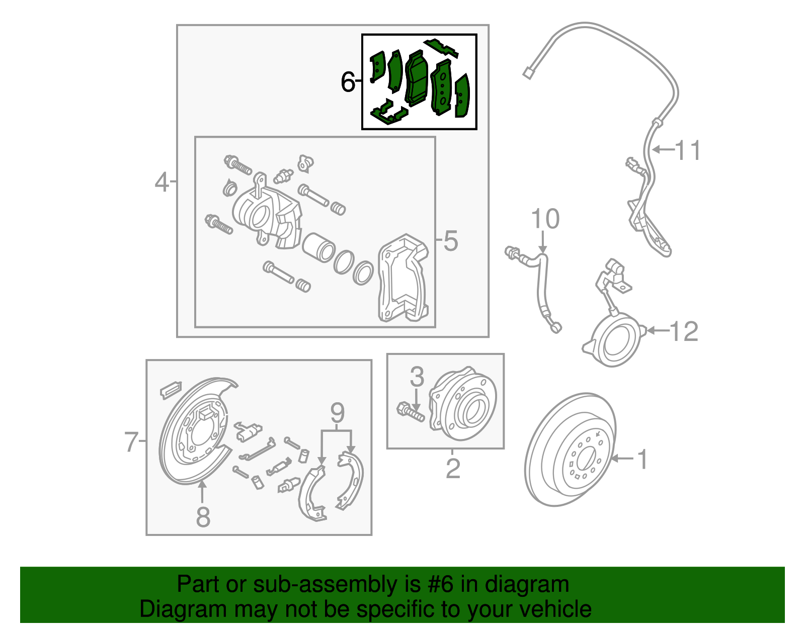 58302-2WA00 - Brake Pads Rear 2014-2015 Kia Sorento | Kia.Parts Store