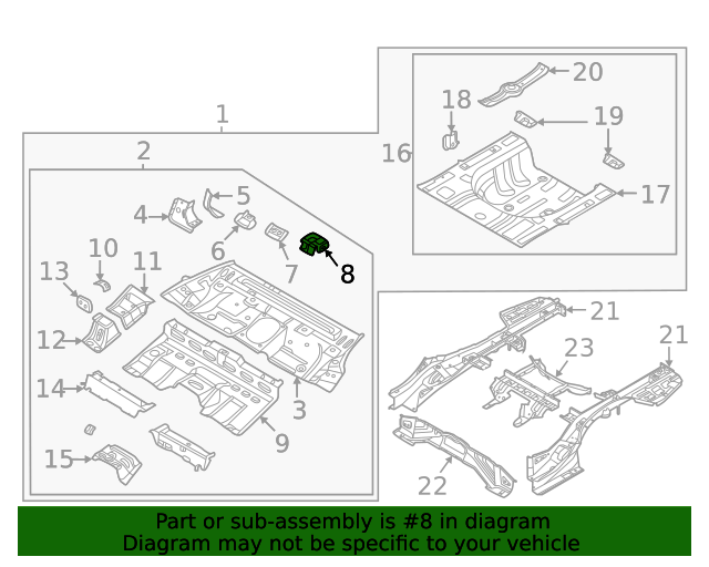 2020-2023 Hyundai Sonata Rear Panel Mount Bracket 65557-L1010 | QuirkParts