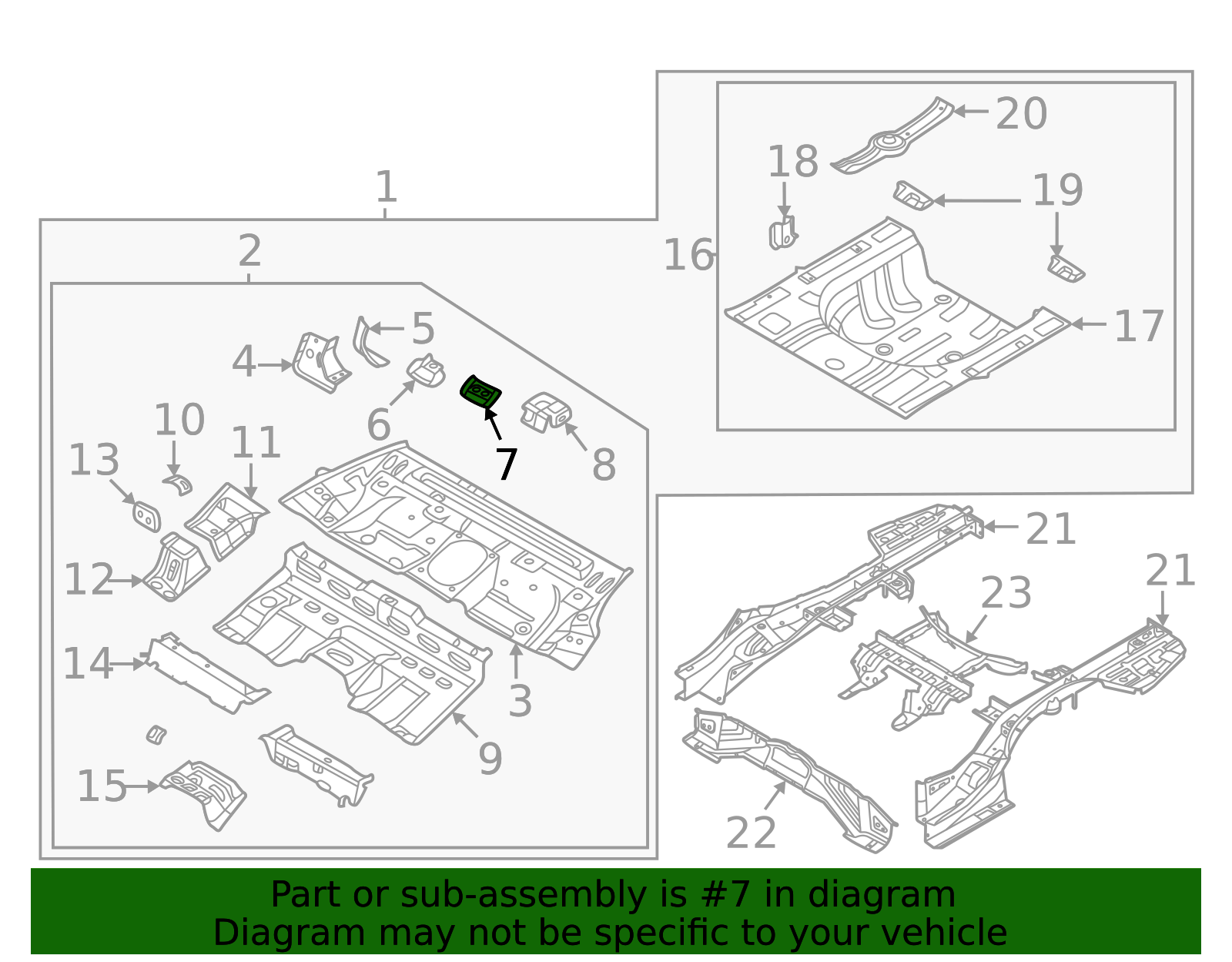 2020-2024 Hyundai Sonata Rear Panel Inner Reinforced 65553-L1000 ...