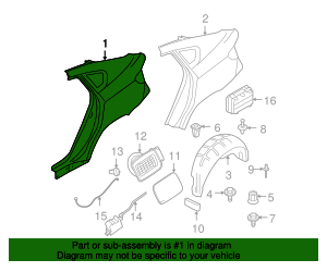 2008-2014 BMW X6 Quarter Panel 41-21-7-182-716 | BMWPartsDirect.com