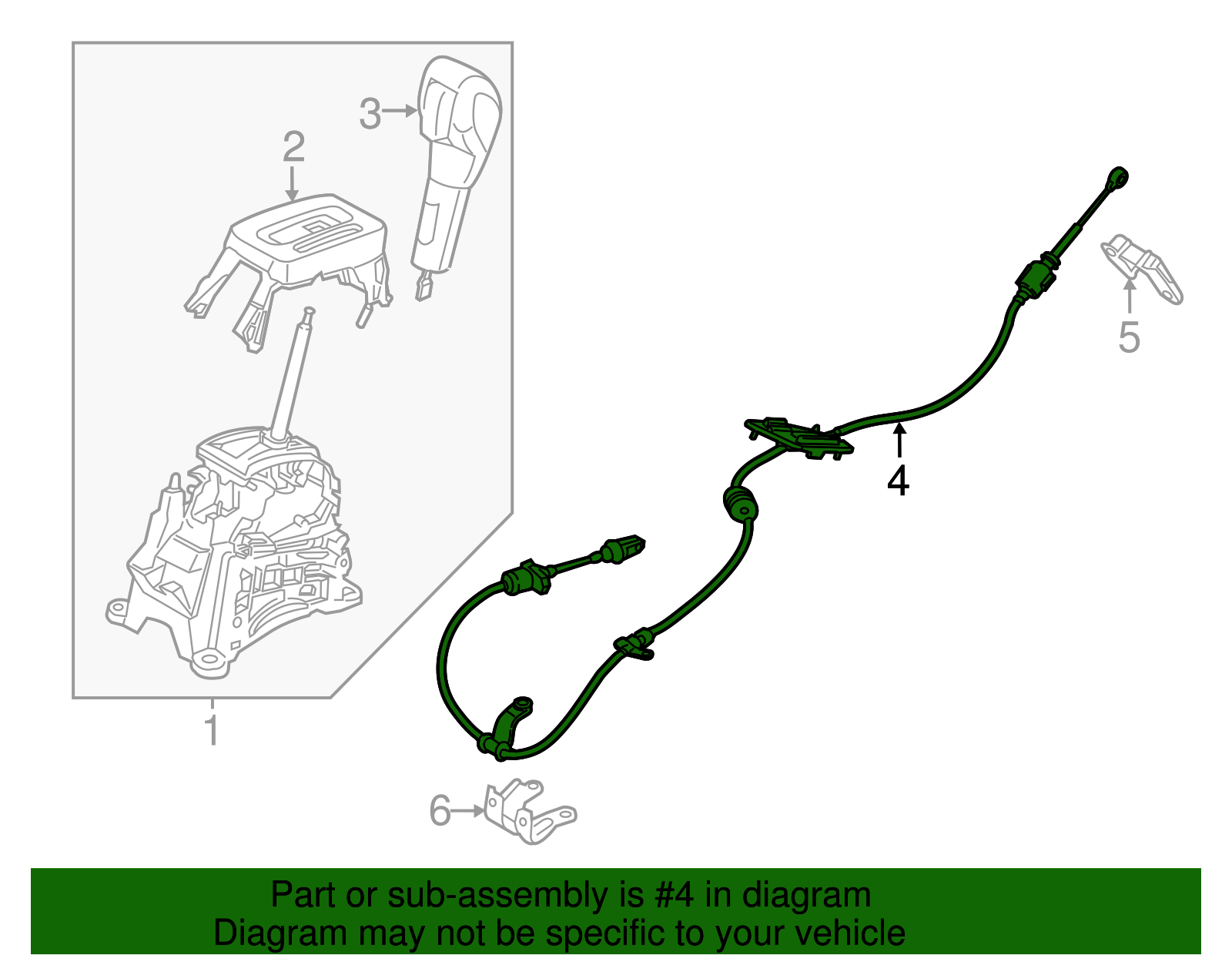 D2BZ-7E395-E - High-Quality Shift Control Cable for 2011-2019 Ford ...