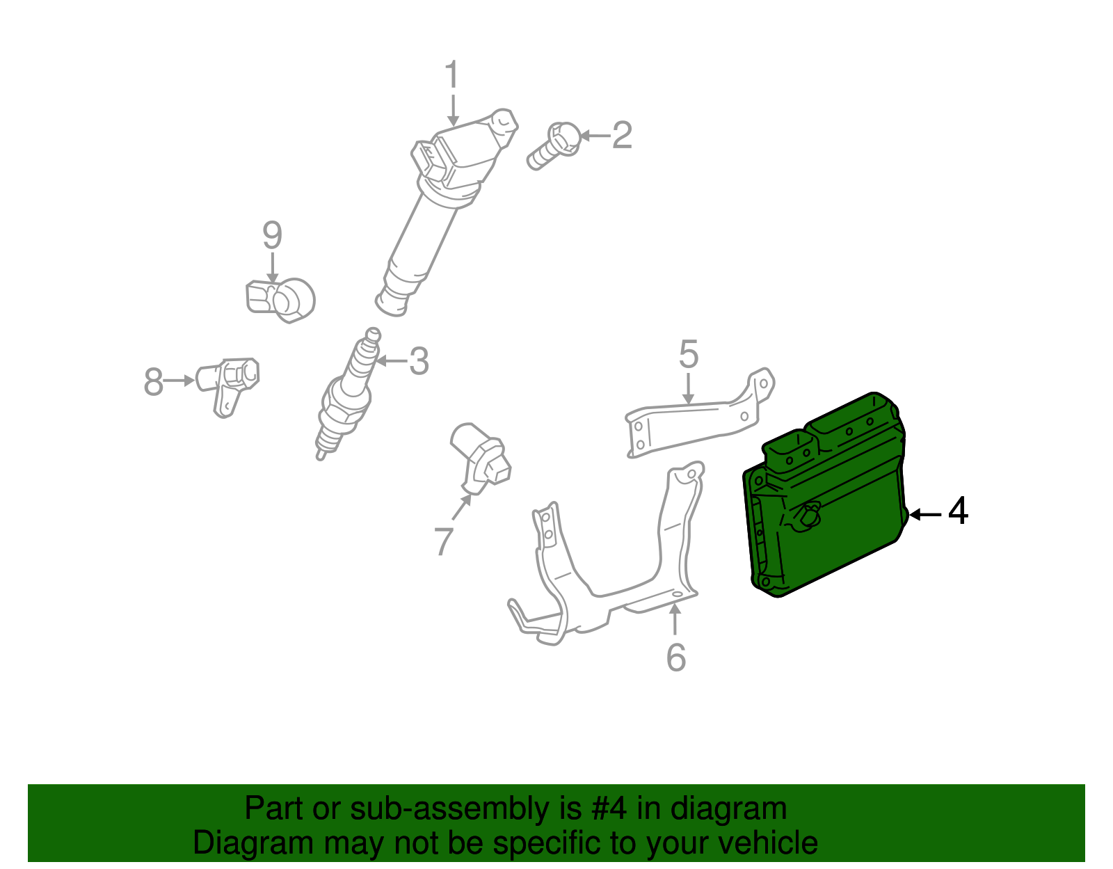 2013-2015 Toyota Sienna Engine Control Module (ECM) 89661-08381 ...