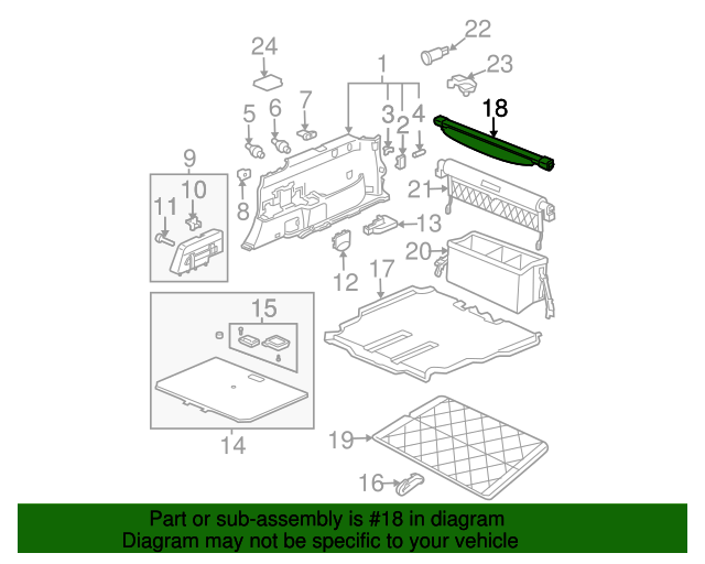 2003-2011 Honda Element Cargo Cover 08U35-SCV-110 | OEM Parts Online