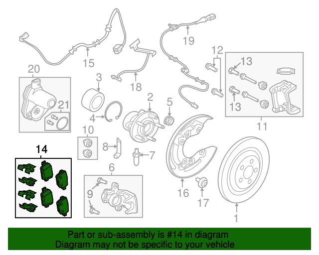 2014-2023 Jaguar Disc Brake Pad Set T2R61946 | AutoNationParts.com