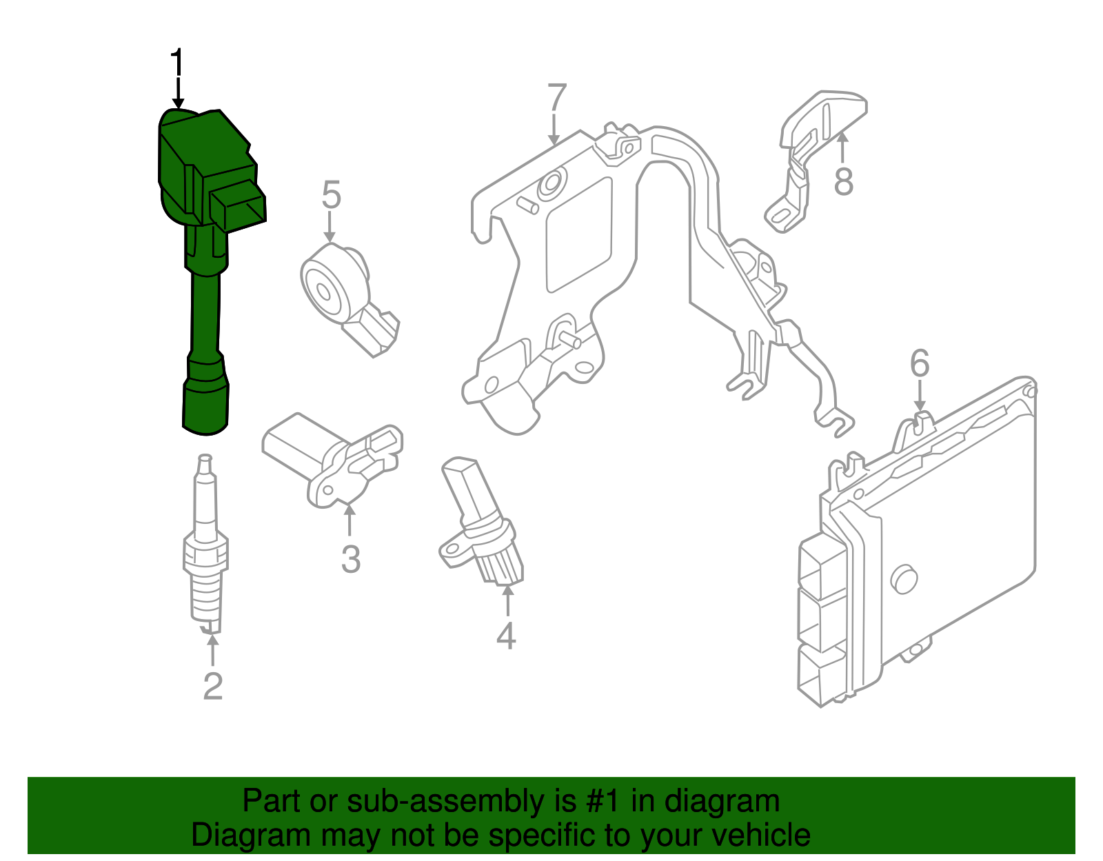 2007-2020 Infiniti Ignition Coil 22448JA11C | Retail Performance Auto Parts