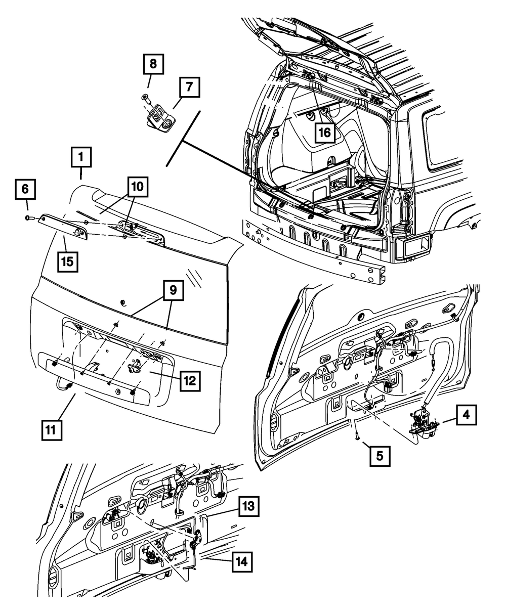 5116236ag - Liftgate Chmsl Lamp 2007-2017 Jeep Patriot | AutoNation Parts