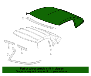 2016-2019 Chevrolet Corvette Folding Top Cover 84023557 | TascaParts.com