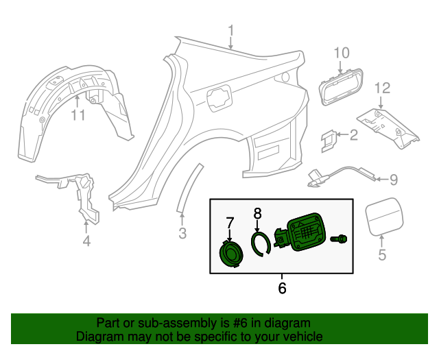 2013-2020 Lexus Fuel Door Hinge 77305-30020 | AutoNationParts.com