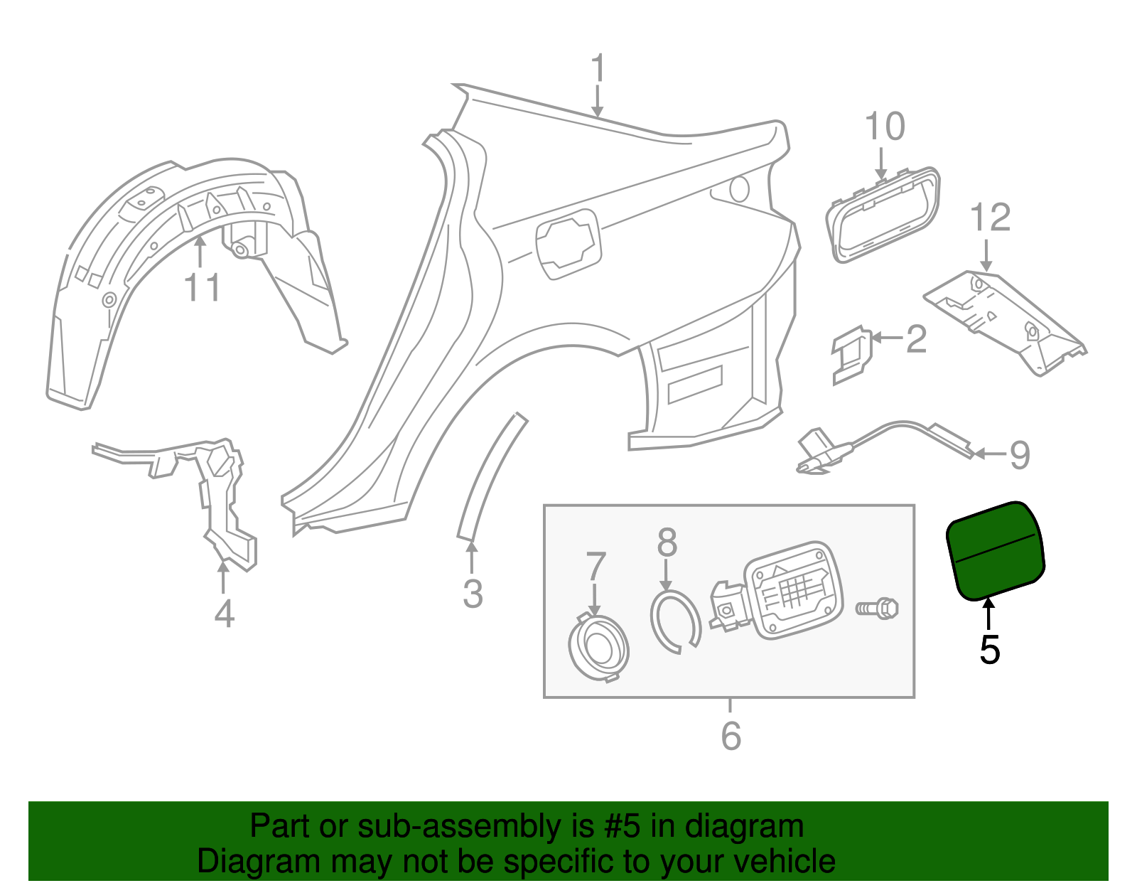 2013-2020 Lexus Fuel Door 77350-30420 | OEM Parts Online