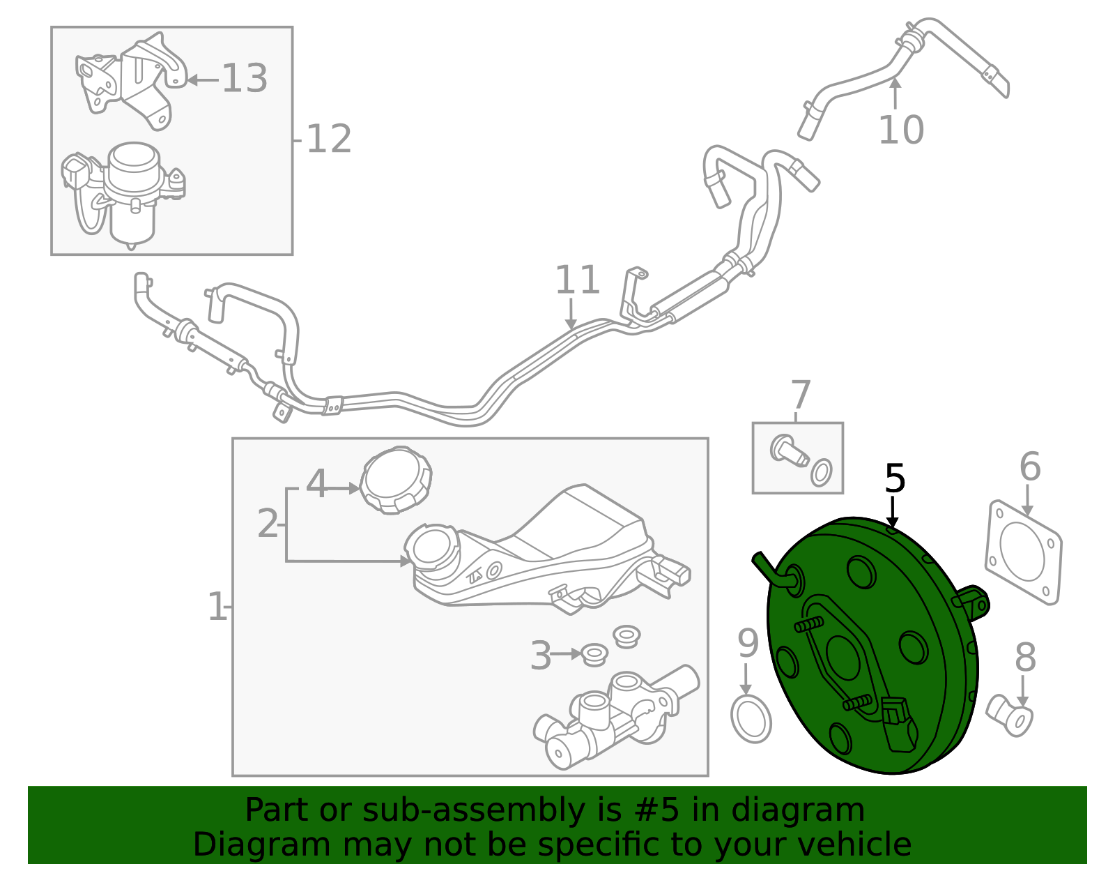 2025 Kia Sorento Power Brake Booster 58500-P4PC0 | TascaParts.com