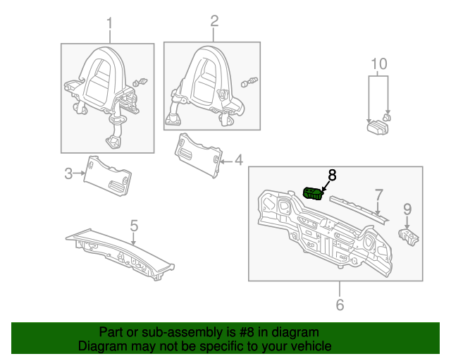 66119-S0A-300ZZ - Stiffener, R Rear Bumper Side 2000-2009 Honda S2000 ...