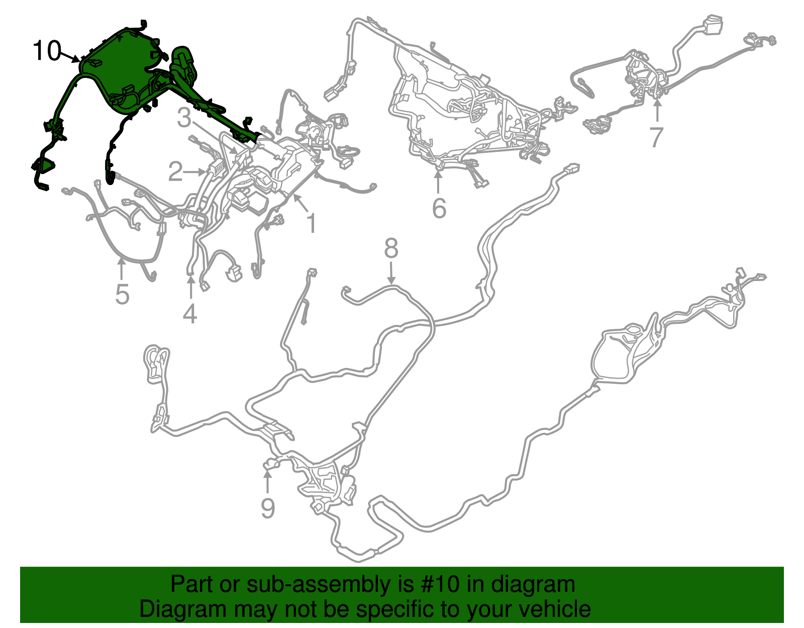 HU5Z-12A581-CL - Engine Harness 2017-2020 Ford | Big 3 Auto Parts