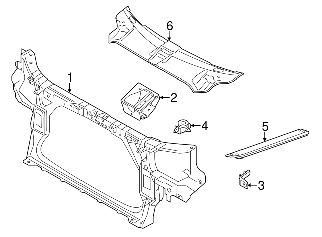 4H0-805-637 - Radiator Support Bracket 2011-2018 Audi | AutoNationParts.com