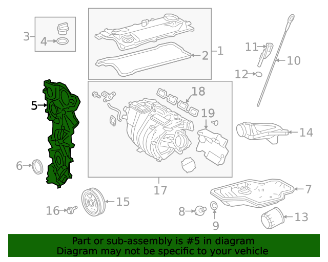 11323-F0010 - Outer Timing Cover Cover - 2018-2024 Toyota | OEM Genuine ...
