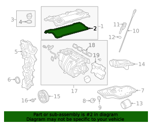 2016-2023 Toyota Engine Valve Cover Gasket 11159-0P040 | Toyota Parts