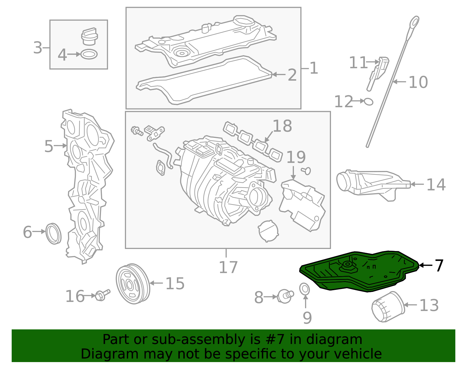 2018-2025 Toyota Oil Pan 12102-F0010 | Toyota Parts Center
