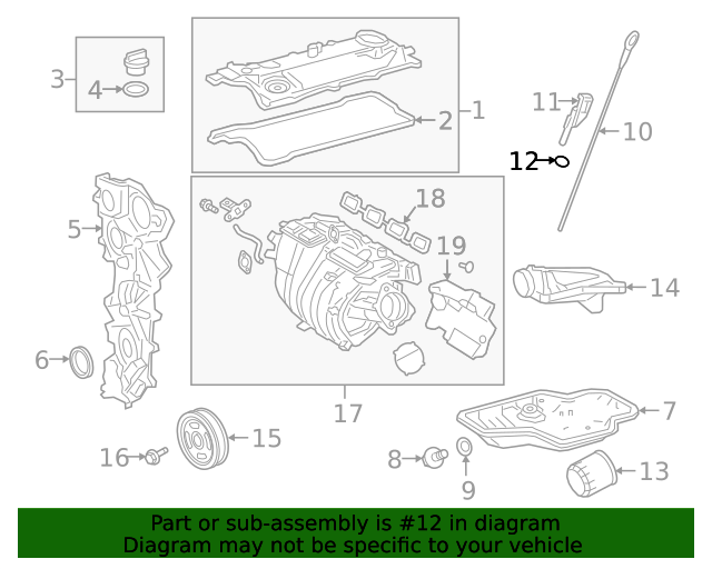 2009-2023 Toyota Engine Oil Dipstick Tube O-Ring 96741-19010 | Toyota ...