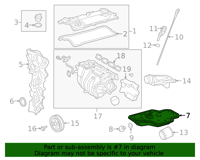 12102-F0010 - Oil Pan - 2018-2023 Toyota | OEM Genuine Toyota Parts