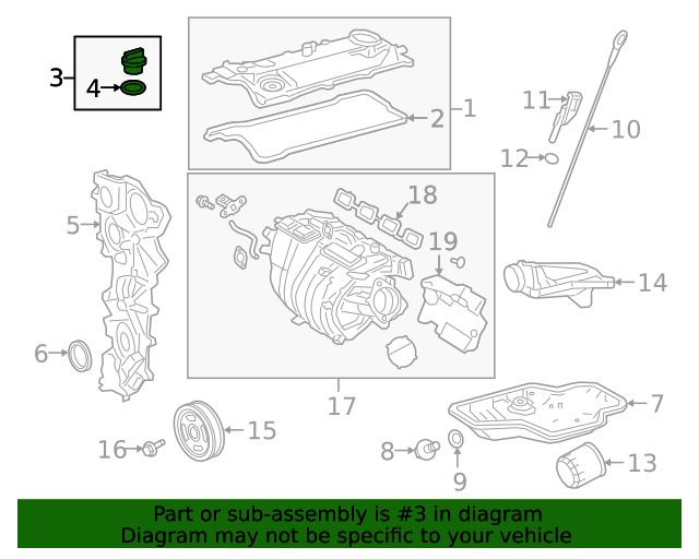 2016-2024 Toyota Filler Cap 12180-38010 | Toyota Parts Center