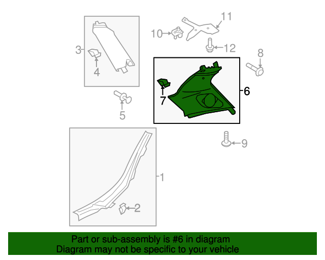 8K9-867-245-TD8 - Rear Quarter Trim 2013-2016 Audi allroad | Audi OEM Parts