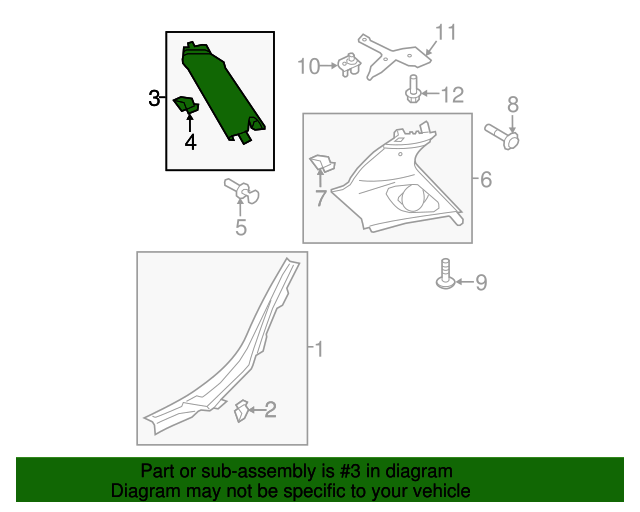 8K9-867-287-V48 - Pillar Trim 2009-2016 Audi | Audi OEM Parts