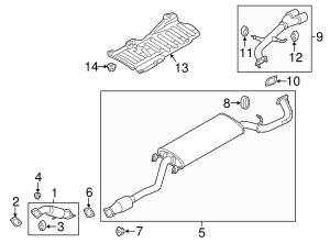 Genuine OEM Catalytic Converter Part# 28600-4Z500 Fits 2013-2016 ...