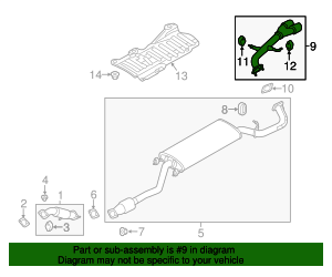2013-2016 Hyundai Santa Fe Sport Rear Muffler 28710-4Z500 | OEM Parts ...