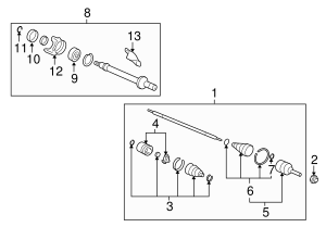 44500-T0A-A00 - Intermediate Shaft 2012-2014 Honda CR-V | Toronto Honda ...