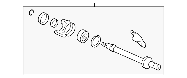 44500-T0A-A00 - Shaft Assembly Half (AT) - 2012-2014 Honda CR-V ...