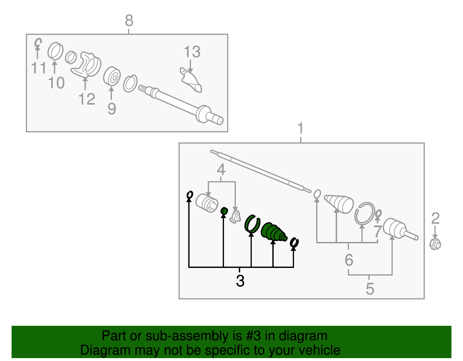 44017-T0A-A00 - 2012-2014 Honda CR-V - Boot Set Inboard | Honda Parts Cheap