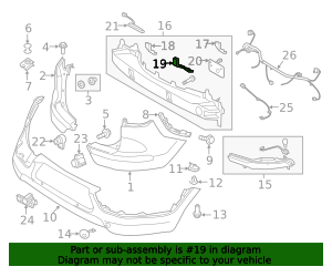 86637-3W020 - Impact Bar Center Bracket 2011-2016 Kia Sportage | Kia ...