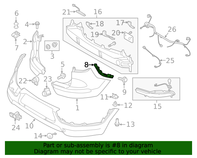 86613-3W000 - Side Retainer 2011-2016 Kia Sportage | Kia.Parts Store