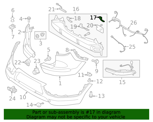 86636-3W010 - Impact Bar Lower Bracket 2011-2016 Kia Sportage | Kia ...