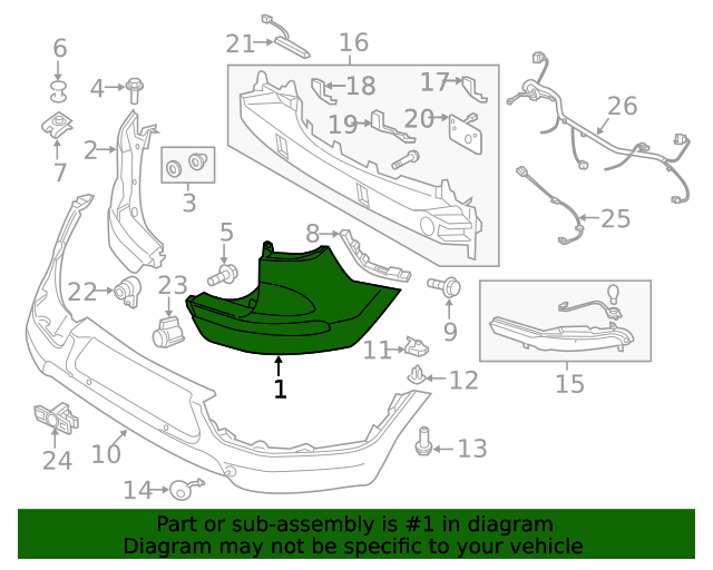 86672-3W000 - Bumper Cover 2011-2016 Kia Sportage | Kia.Parts Store