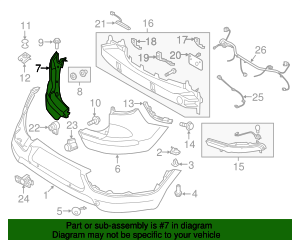 2011-2016 Kia Sportage Bumper Side - Driver's Side (LH) 86671-3W000 ...
