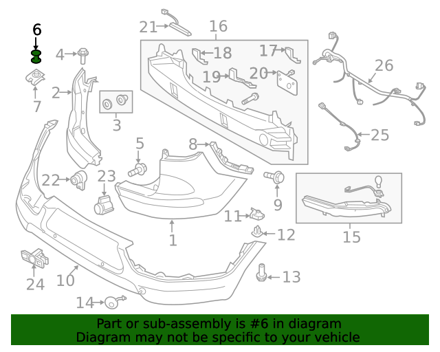 14160-03080 - Fender Liner Rivet 2006-2023 Kia | Kia.Parts Store