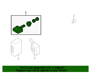 2015-2018 Chevrolet City Express Tire Pressure Indicator Sensor ...