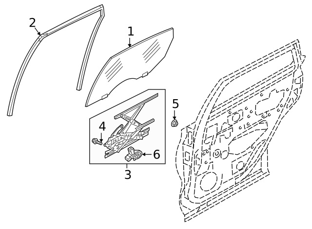 2019-2020 Infiniti QX50 Window Regulator 82700-5NA0A | Infiniti of ...