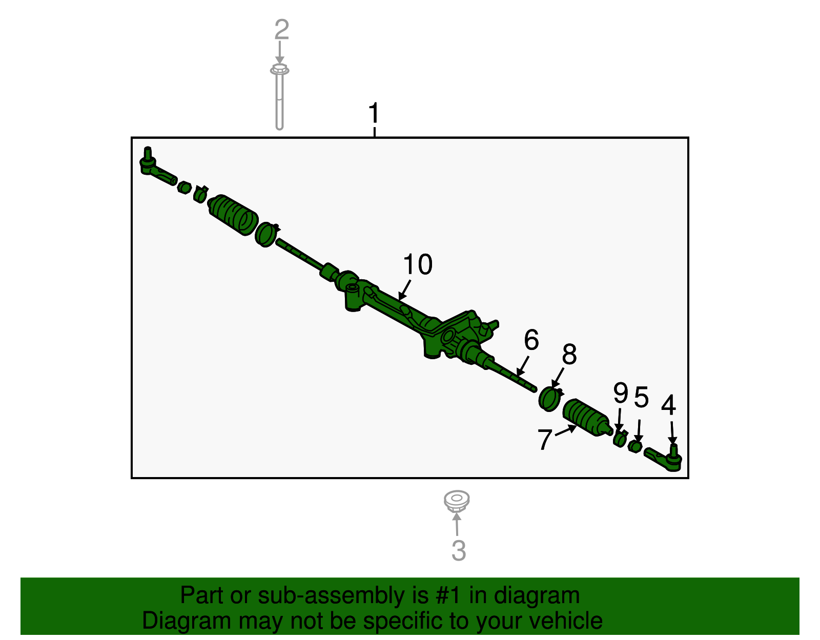 2010-2024 Toyota 4Runner Rack and Pinion 44200-35094 | Toyota Parts Express