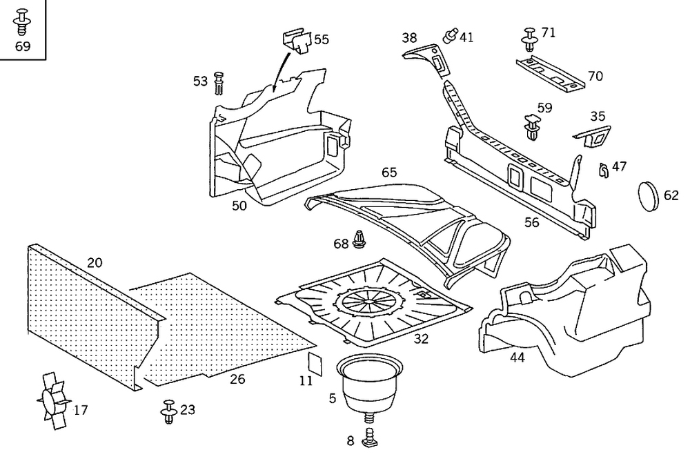 124-694-24-25 - Trim 1958-1993 Mercedes-Benz | Mercedes-Benz USA Parts