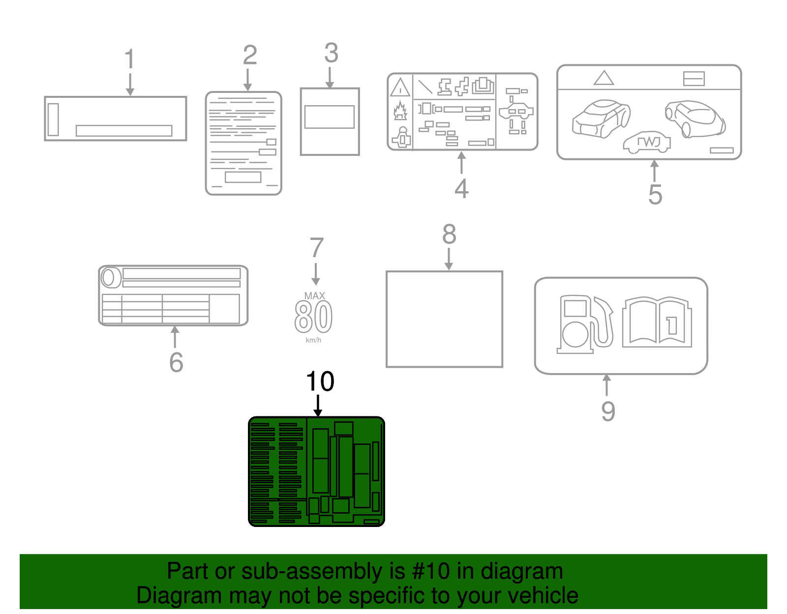 84175379 - 2018-2019 Cadillac XT5 - Rear Body Fuse Block Label | My GM Part