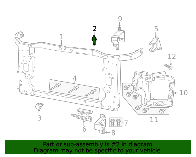 2014-2020 Jeep Radiator Support Panel Screw 6509499AA | TascaParts.com