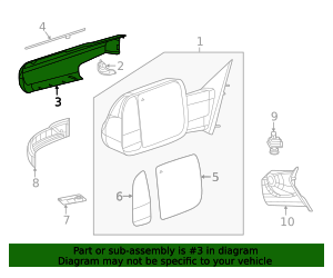 2019-2023 Ram Mirror Cover - Passenger Side (RH) 68460988AA ...