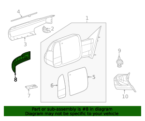 2019-2023 Ram Signal Lamp - Passenger Side (RH) 68460762AA | TascaParts.com